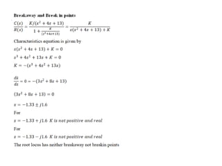 Root locus, procedure, problem solved in root locus | PPT