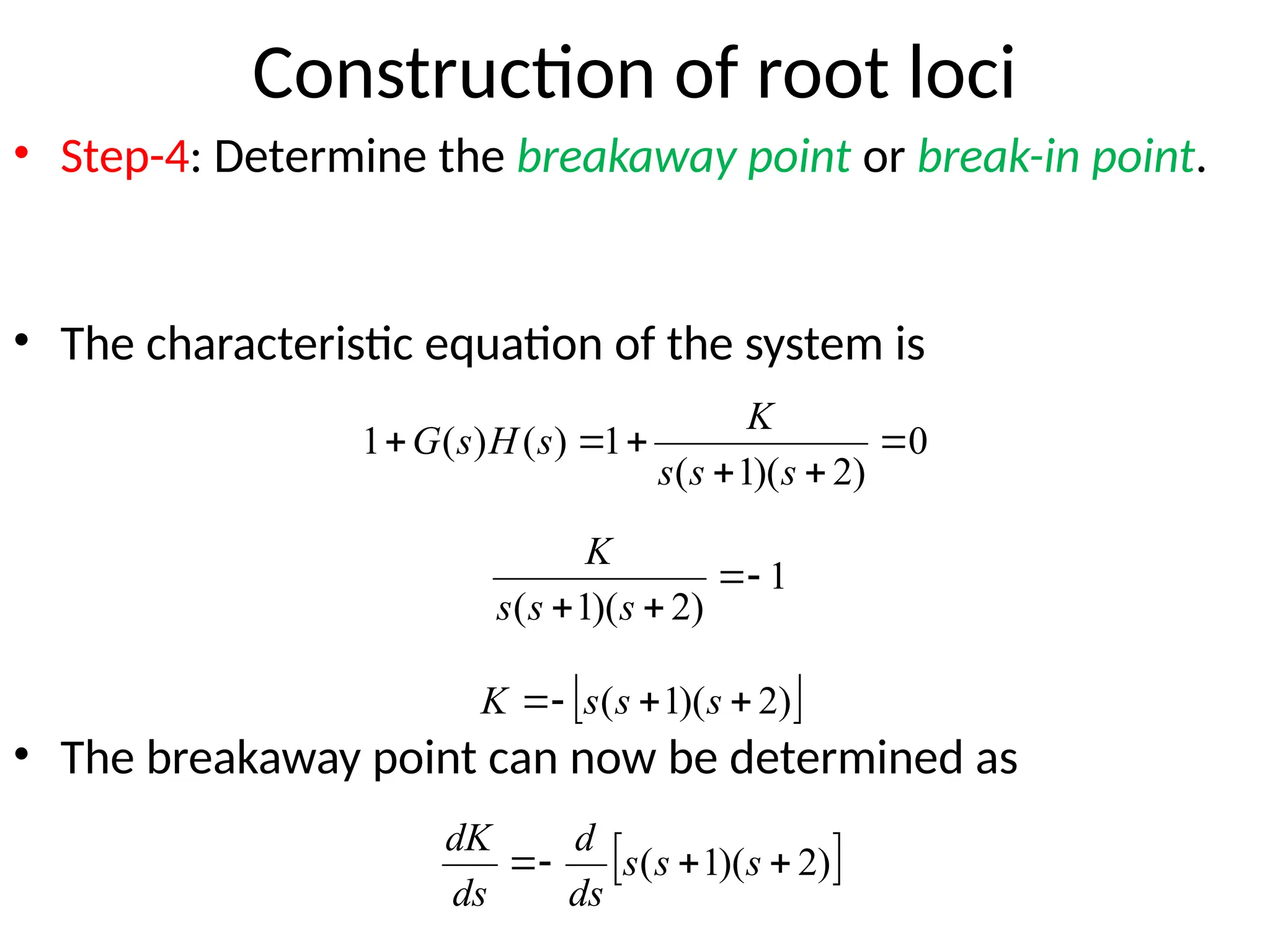 Root Locus . ppt x construction of root locii | PPTX