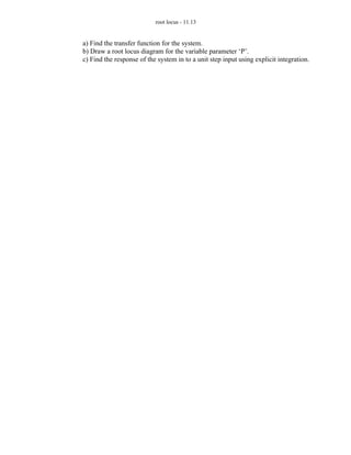 Root locus analysis | PDF