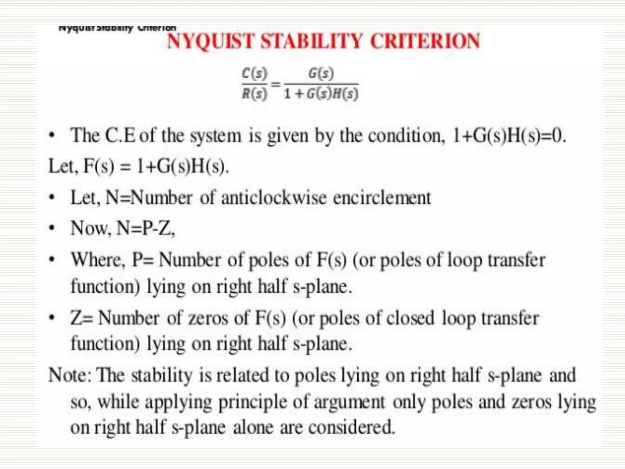 Root locus & nyquist stability criterion | PPT