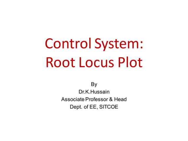 Root Locus Plot | PDF | Physics | Science