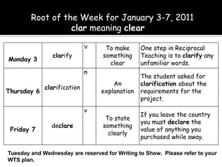 Root of the week | PPT