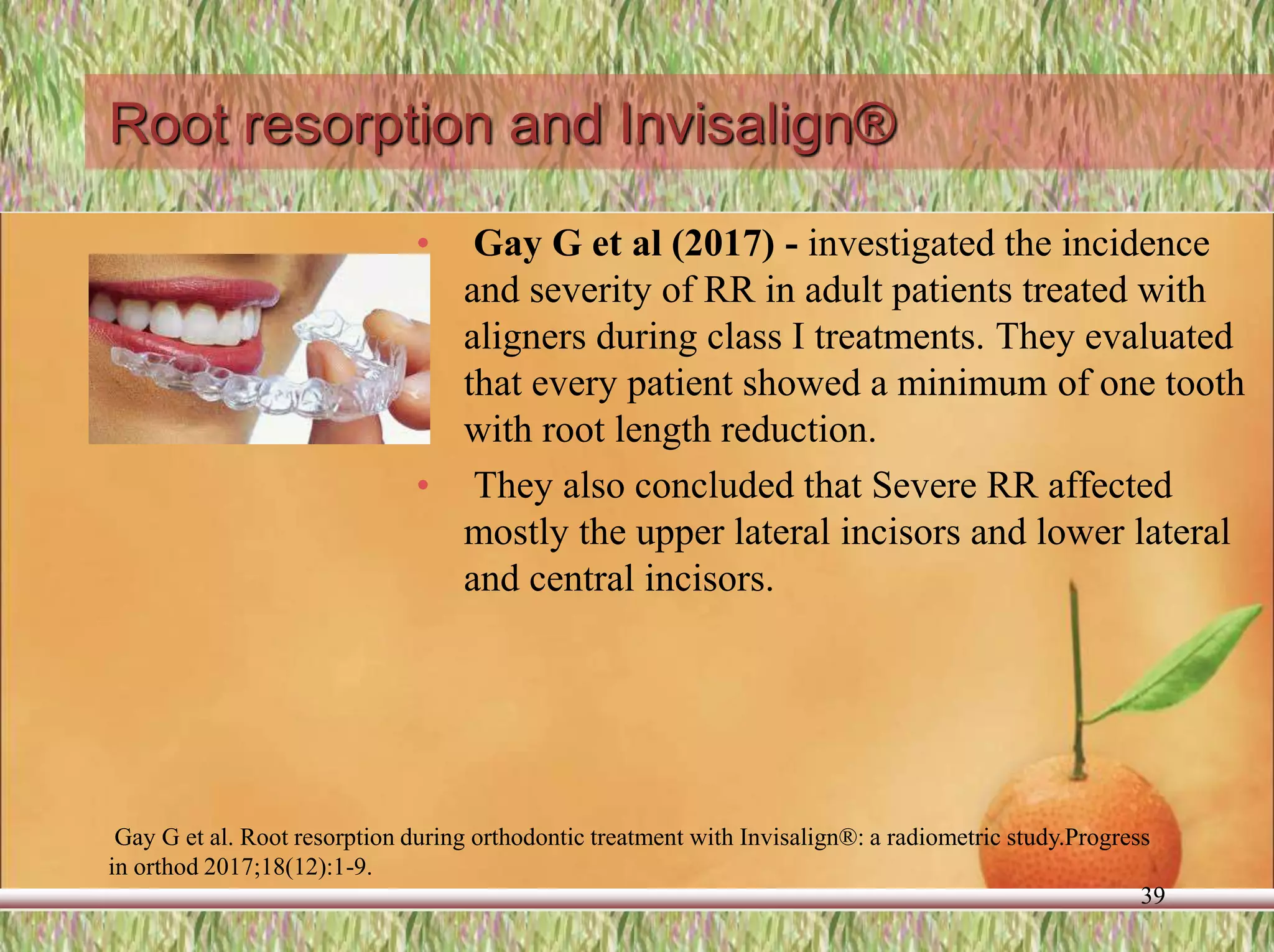 ROOT RESORPTION IN ORTHODONTICS | PPT