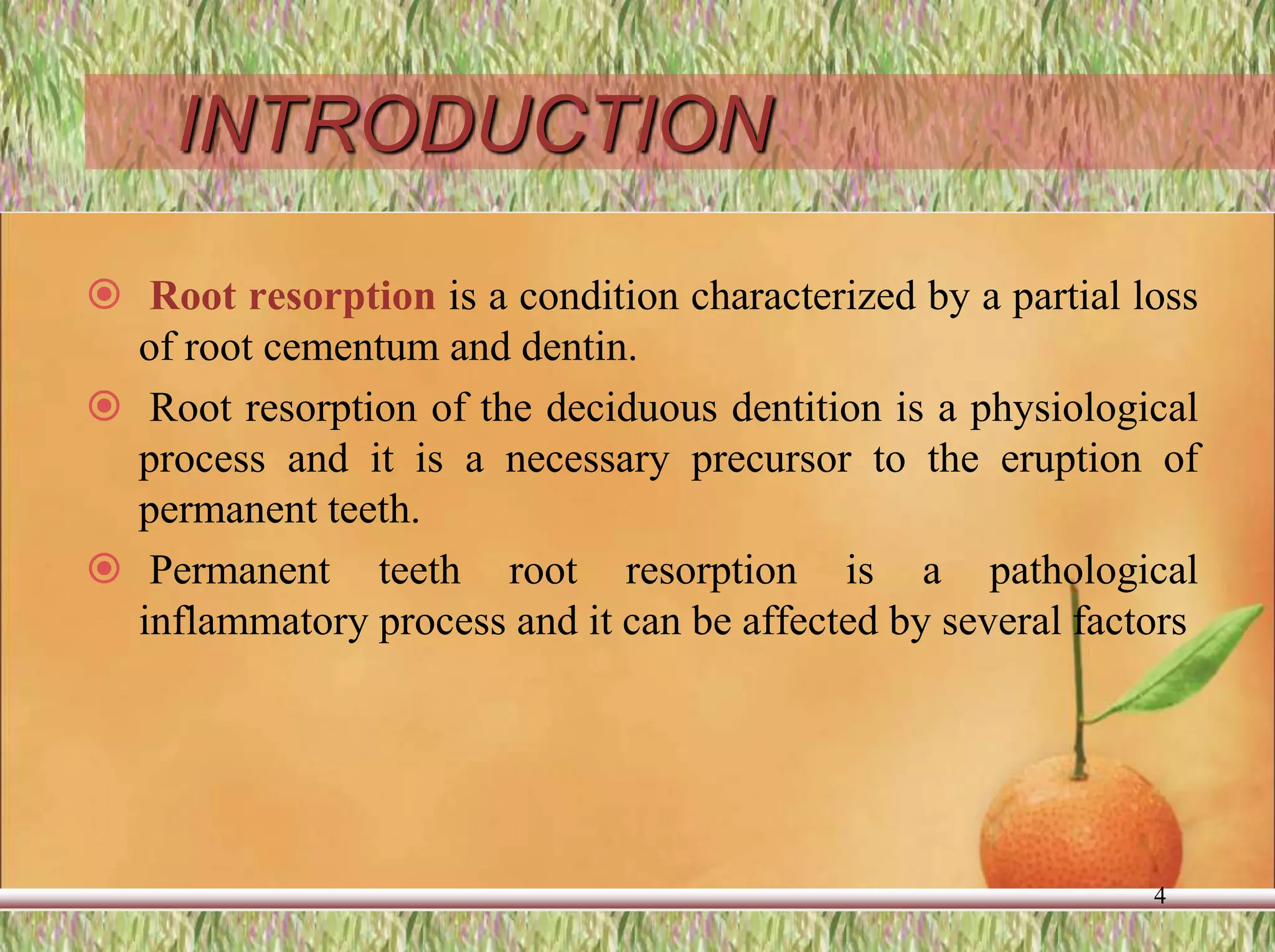 ROOT RESORPTION IN ORTHODONTICS | PPT