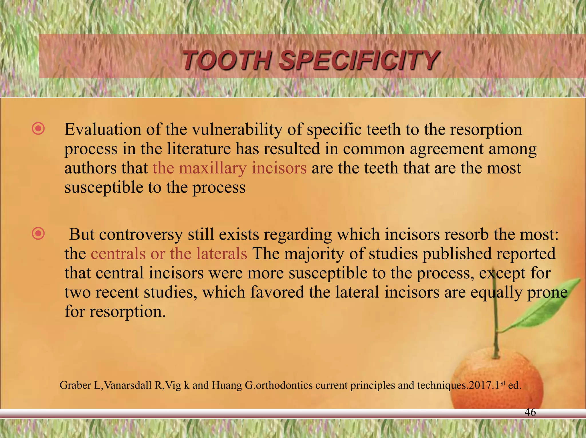 ROOT RESORPTION IN ORTHODONTICS | PPT