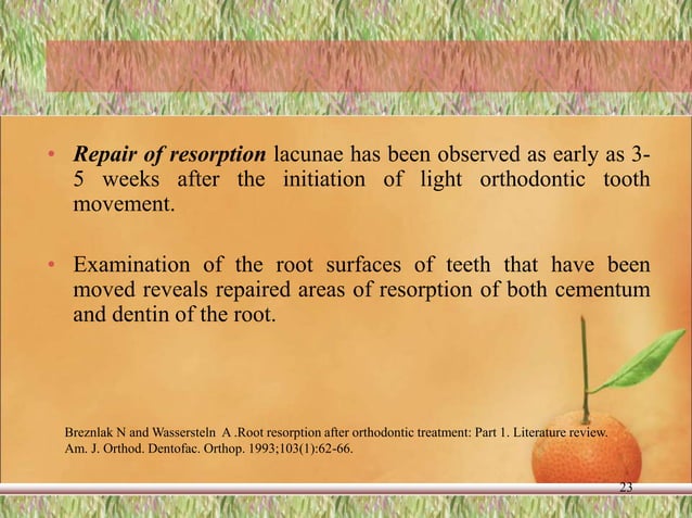 ROOT RESORPTION IN ORTHODONTICS | PPT | Bone and Joint Conditions ...