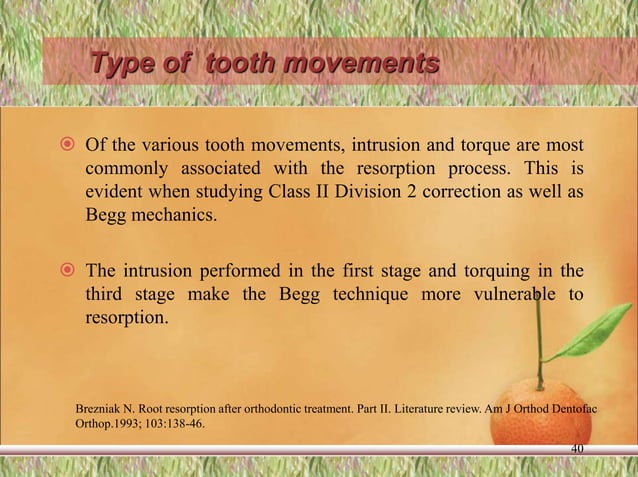 ROOT RESORPTION IN ORTHODONTICS | PPT | Bone and Joint Conditions ...