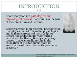 ROOT RESORPTION SEMINAR Root resorption is a pathological and ...