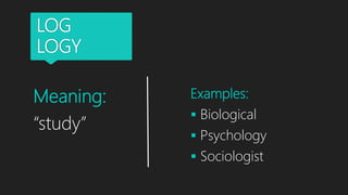 English Word Roots to Improve Your Vocabulary | PPTX