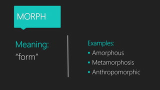 English Word Roots to Improve Your Vocabulary | PPTX