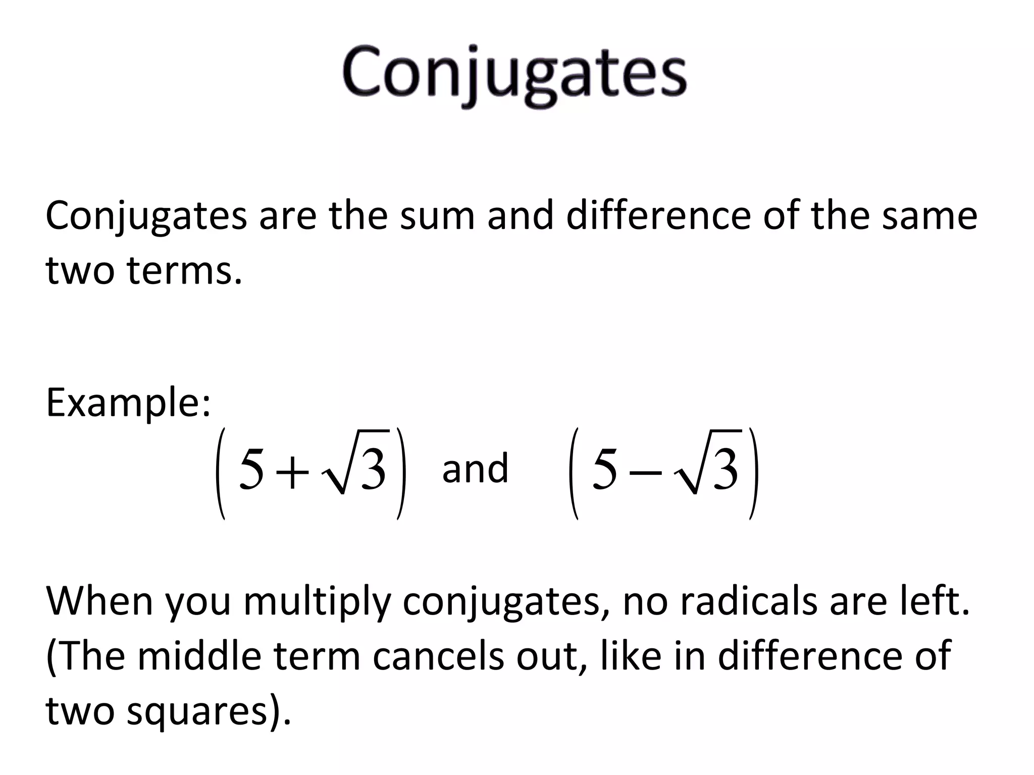 Roots and radical expressions | PPT