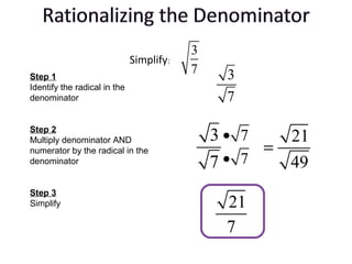 Roots and radical expressions | PPT
