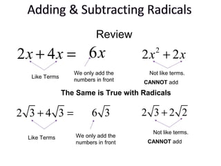 Roots and radical expressions | PPT