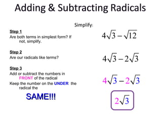 Roots and radical expressions | PPT
