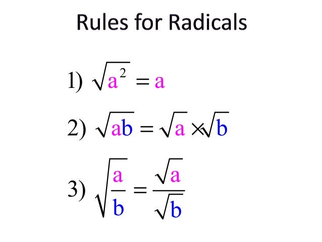 Roots and radical expressions