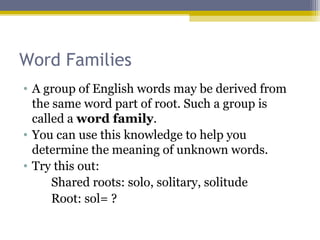 Roots and affixes | PPT
