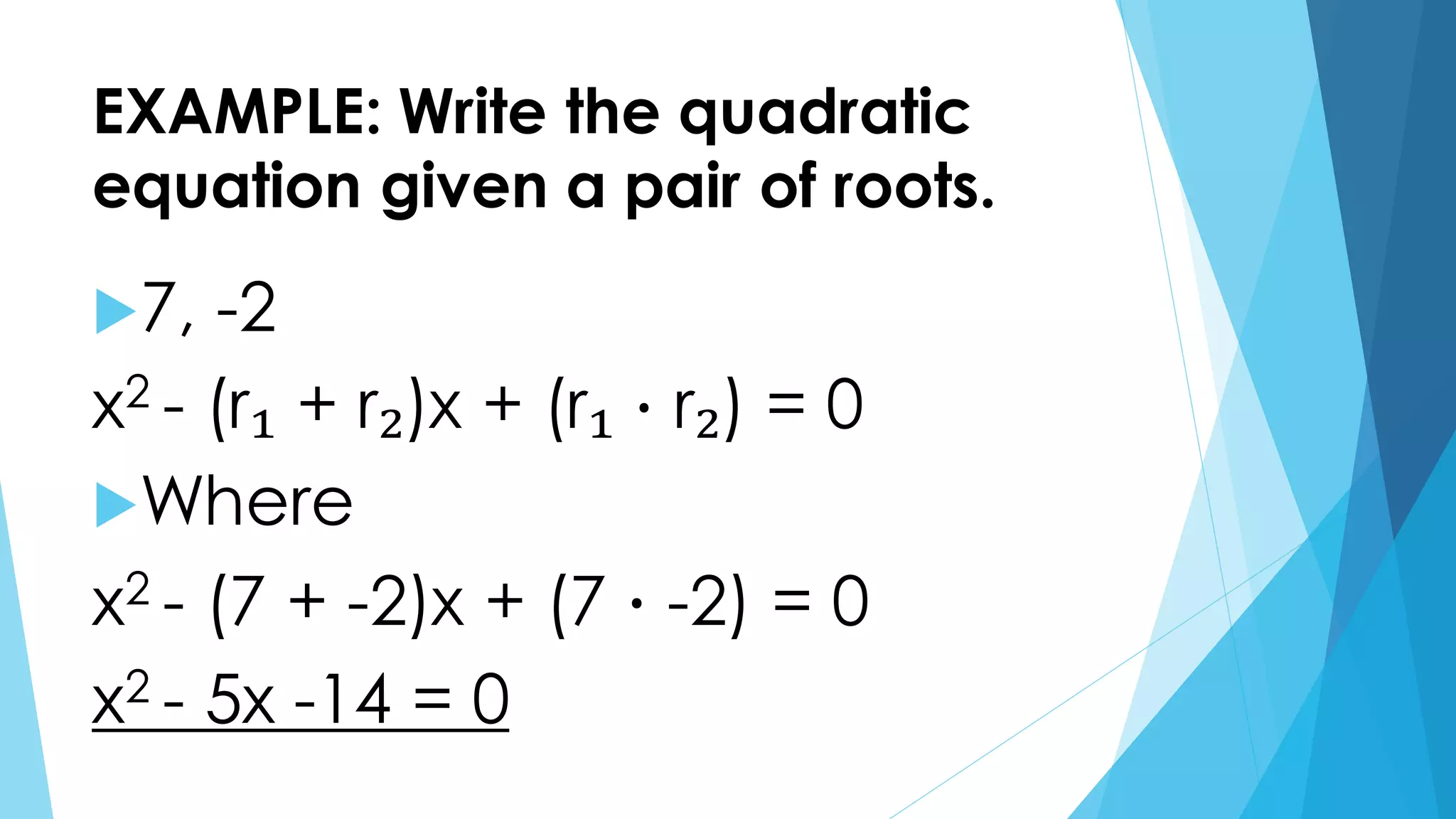 Roots and Coefficient of a Quadratic Equation.pdf