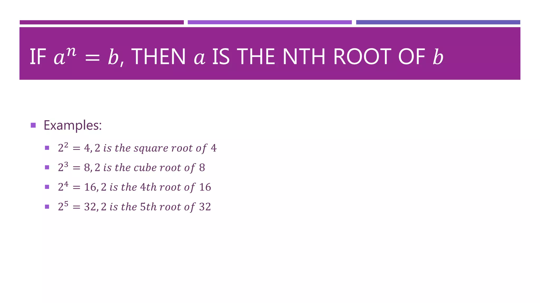 Roots and Radical Expressions Notes | PPTX | Physics | Science