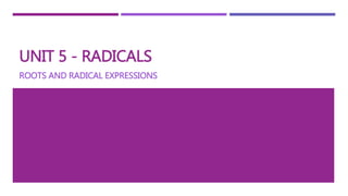 Roots and Radical Expressions Notes | PPTX | Physics | Science