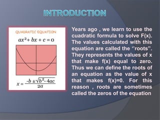 Roots equation | PPT