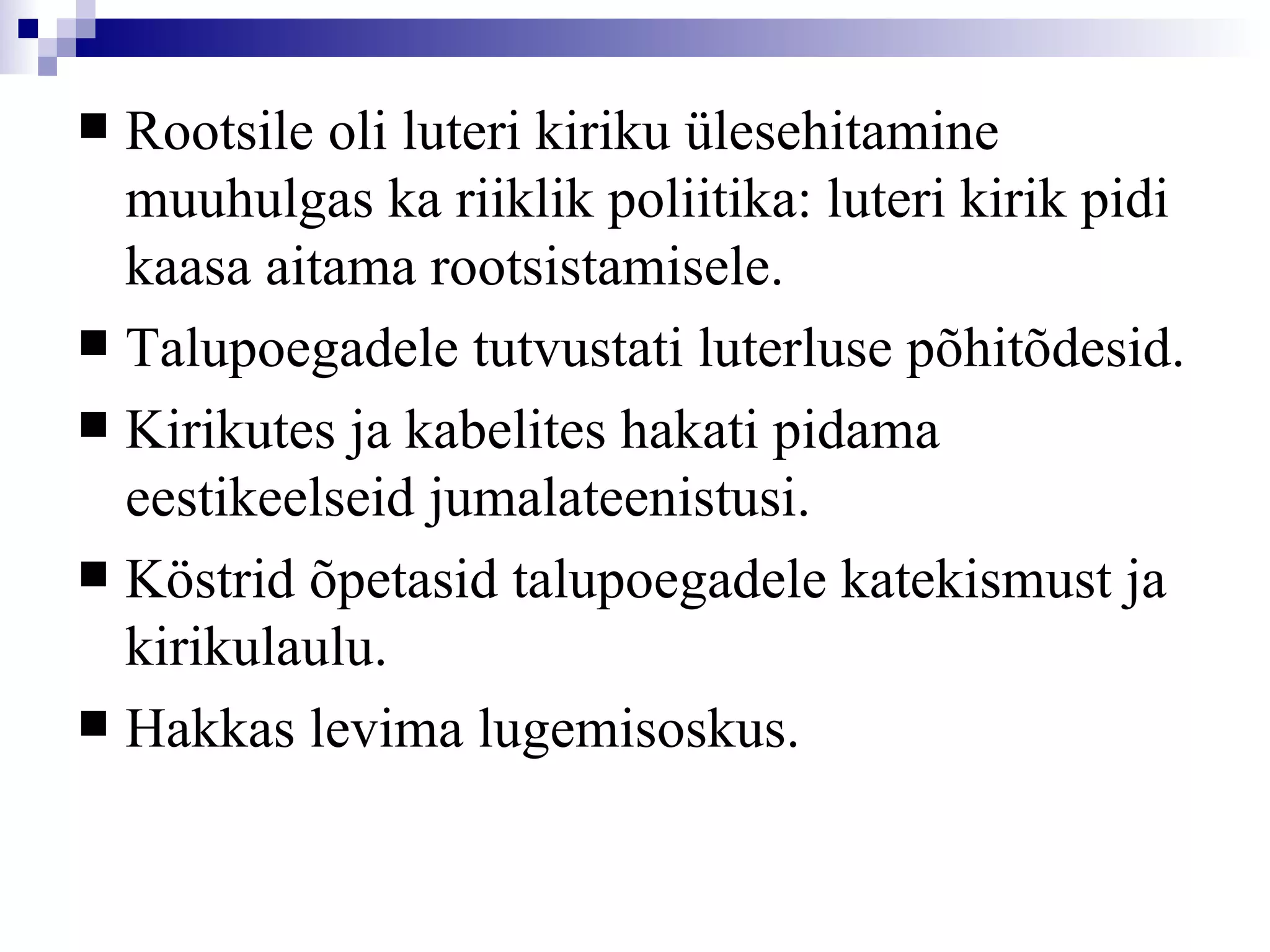 Rootsi aeg eestis | PPT