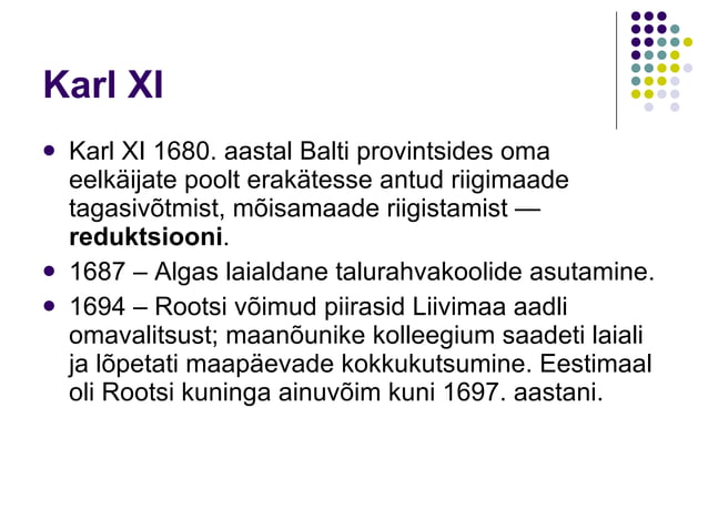 Rootsi Aeg Eestis 2. 11 November | PPT