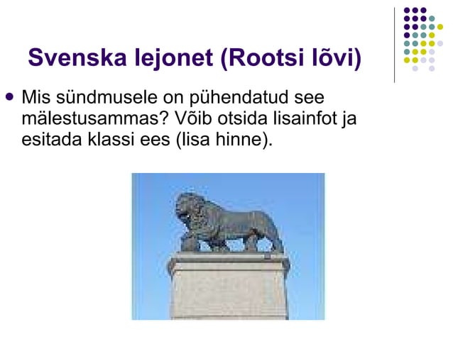 Rootsi Aeg Eestis 2. 11 November | PPT