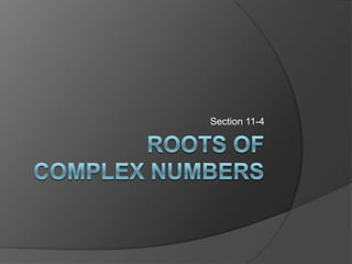 Roots Of Complex Numbers | PPT