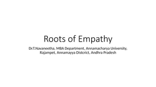 Roots of Empathy in Design Thinking.pptx | Family and Relationships