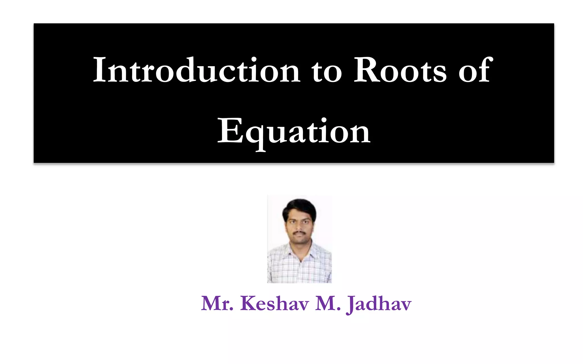 Roots of equation | PPT