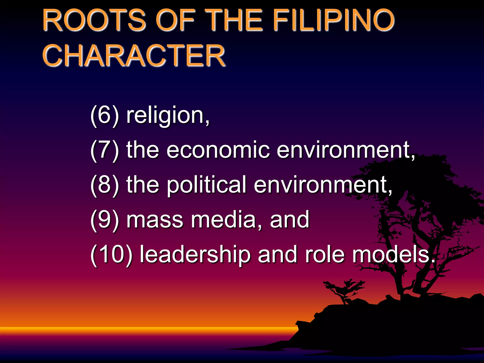 Roots of filipino characters | PPTX