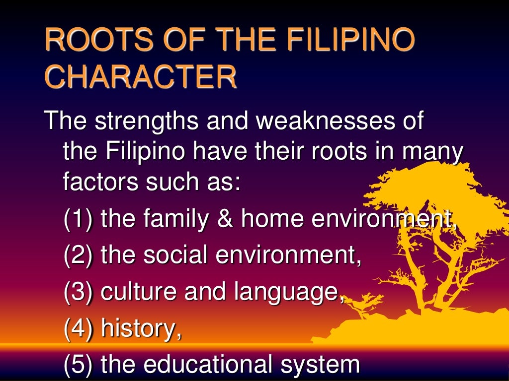 Roots of filipino characters