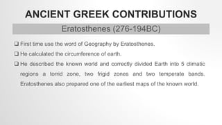 Roots of Geography/ history of Geography | PPTX