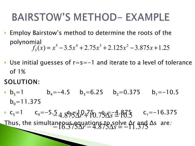 Roots of polynomials | PPT | Physics | Science