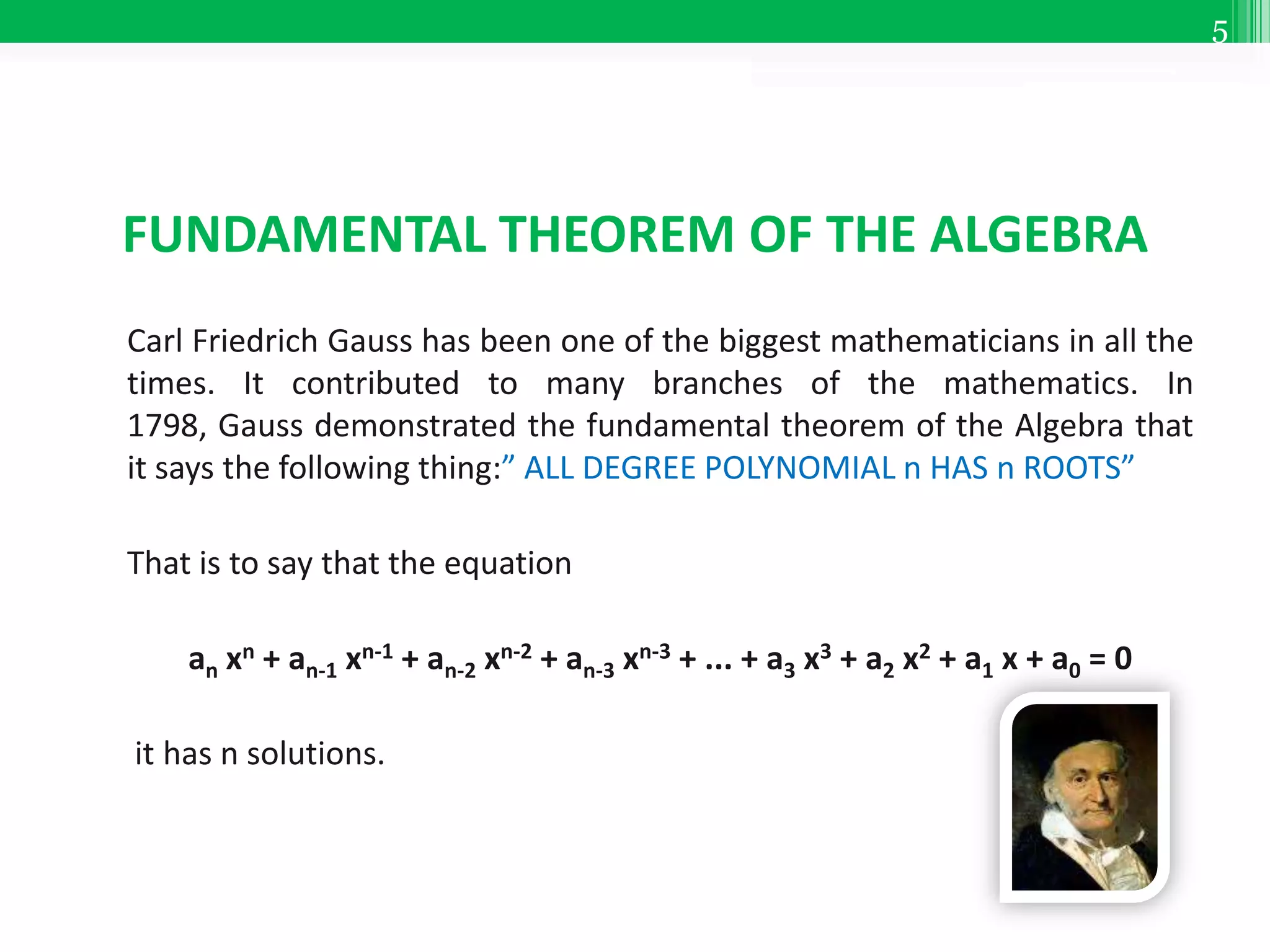 Roots of polynomials | PPTX