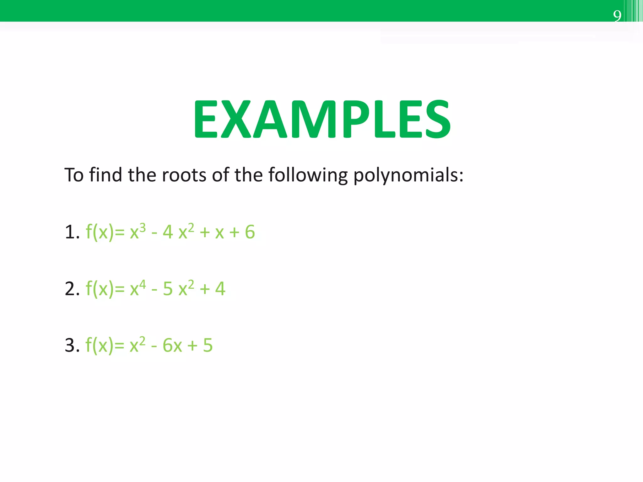 Roots of polynomials | PPTX