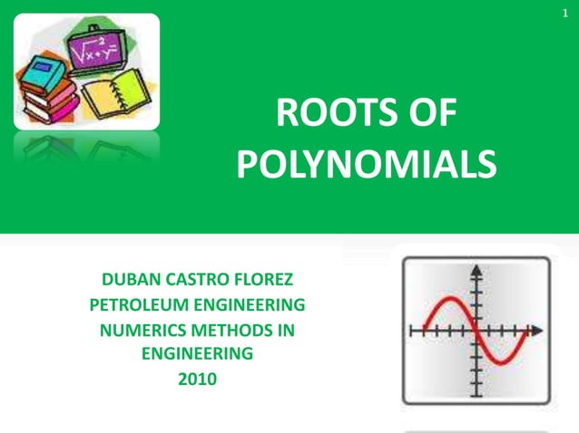 Roots of polynomials | PPTX