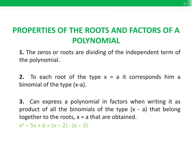 Roots of polynomials | PPTX