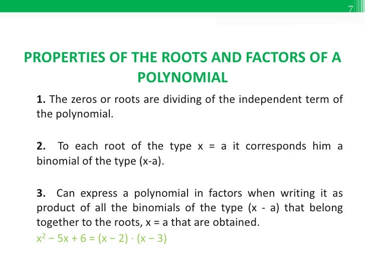 Roots of polynomials
