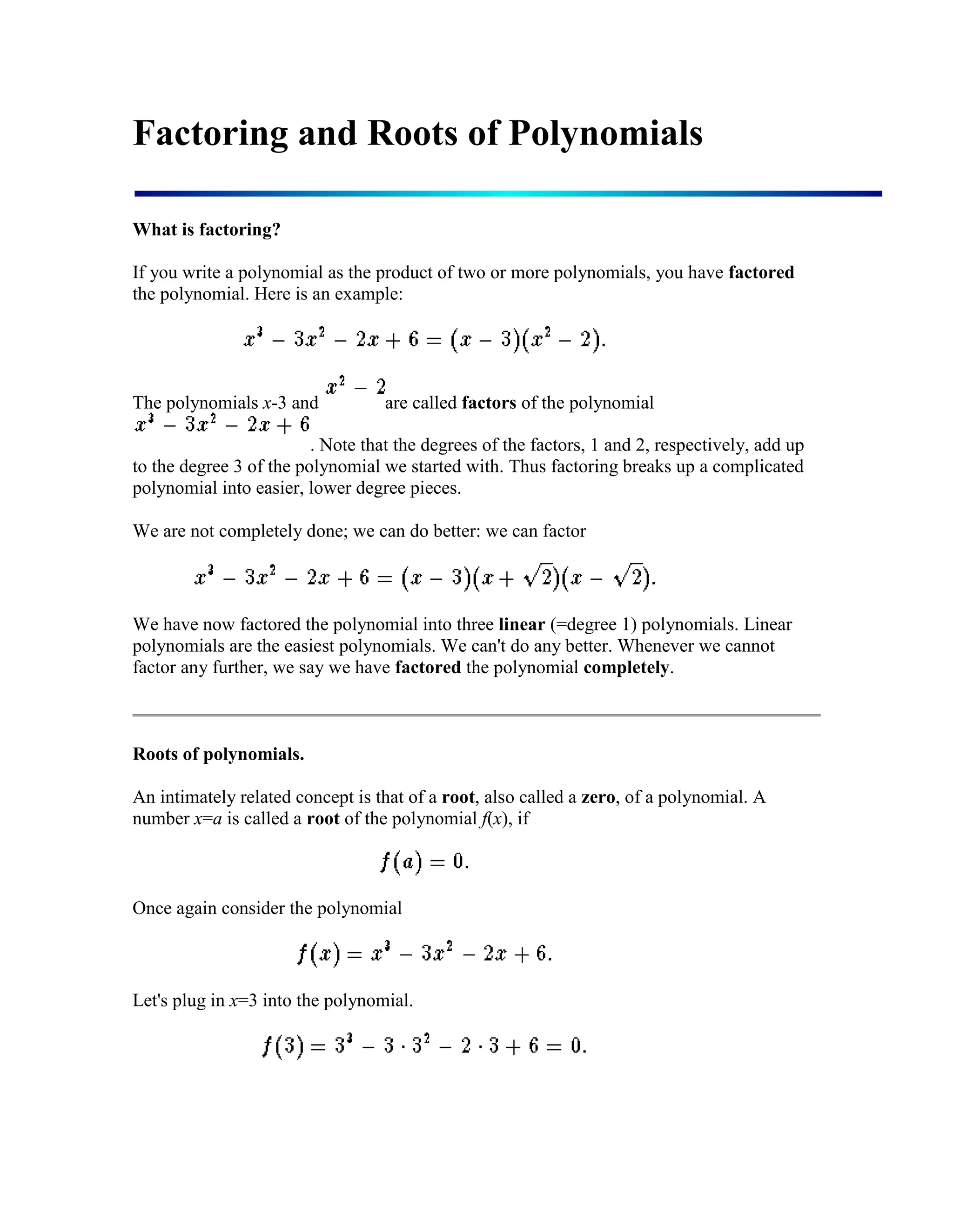 Roots of polynomials | DOCX
