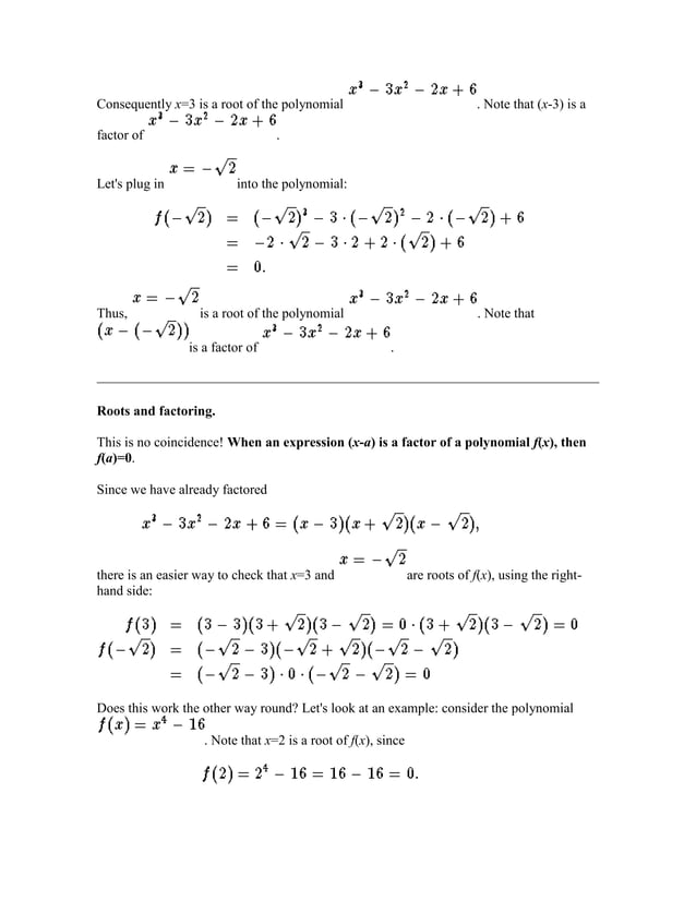 Roots of polynomials | DOCX