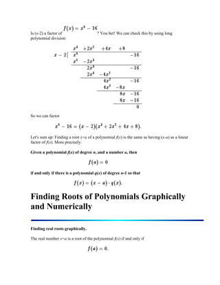 Roots of polynomials | DOCX