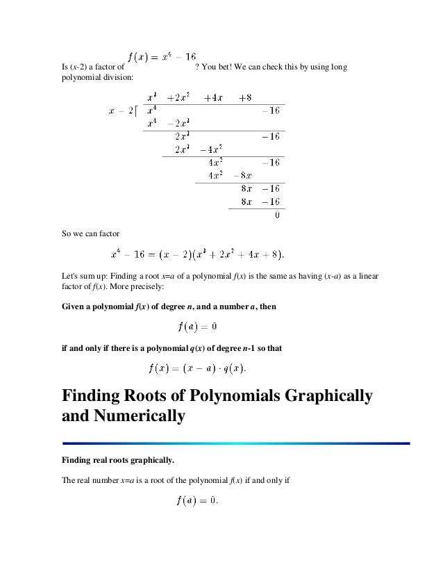 Roots of polynomials