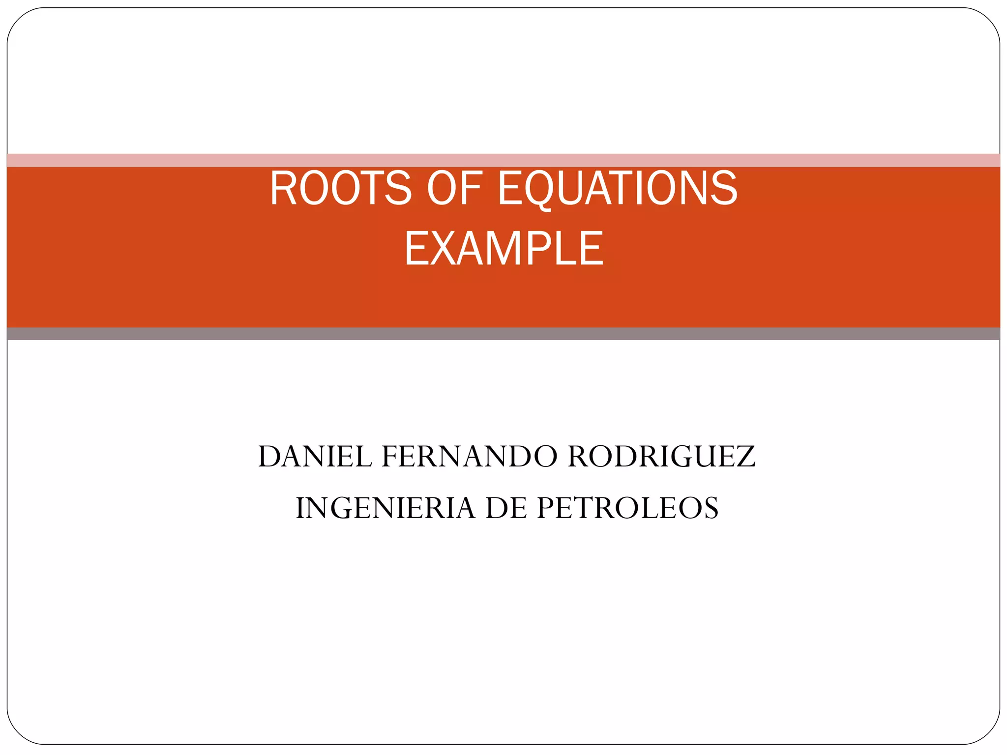 Roots of polynomials.example | PPT