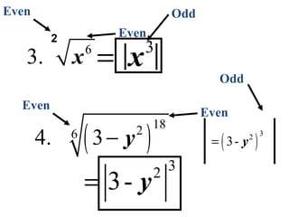 Roots of real numbers and radical expressions | PPT