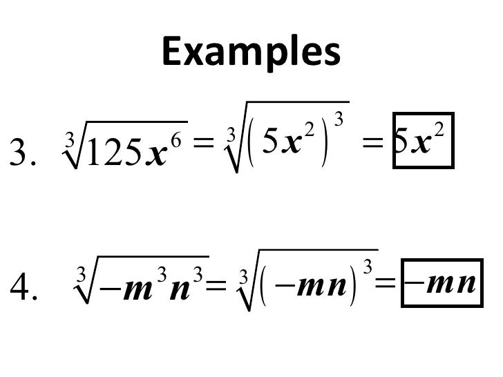 Roots of real numbers and radical expressions
