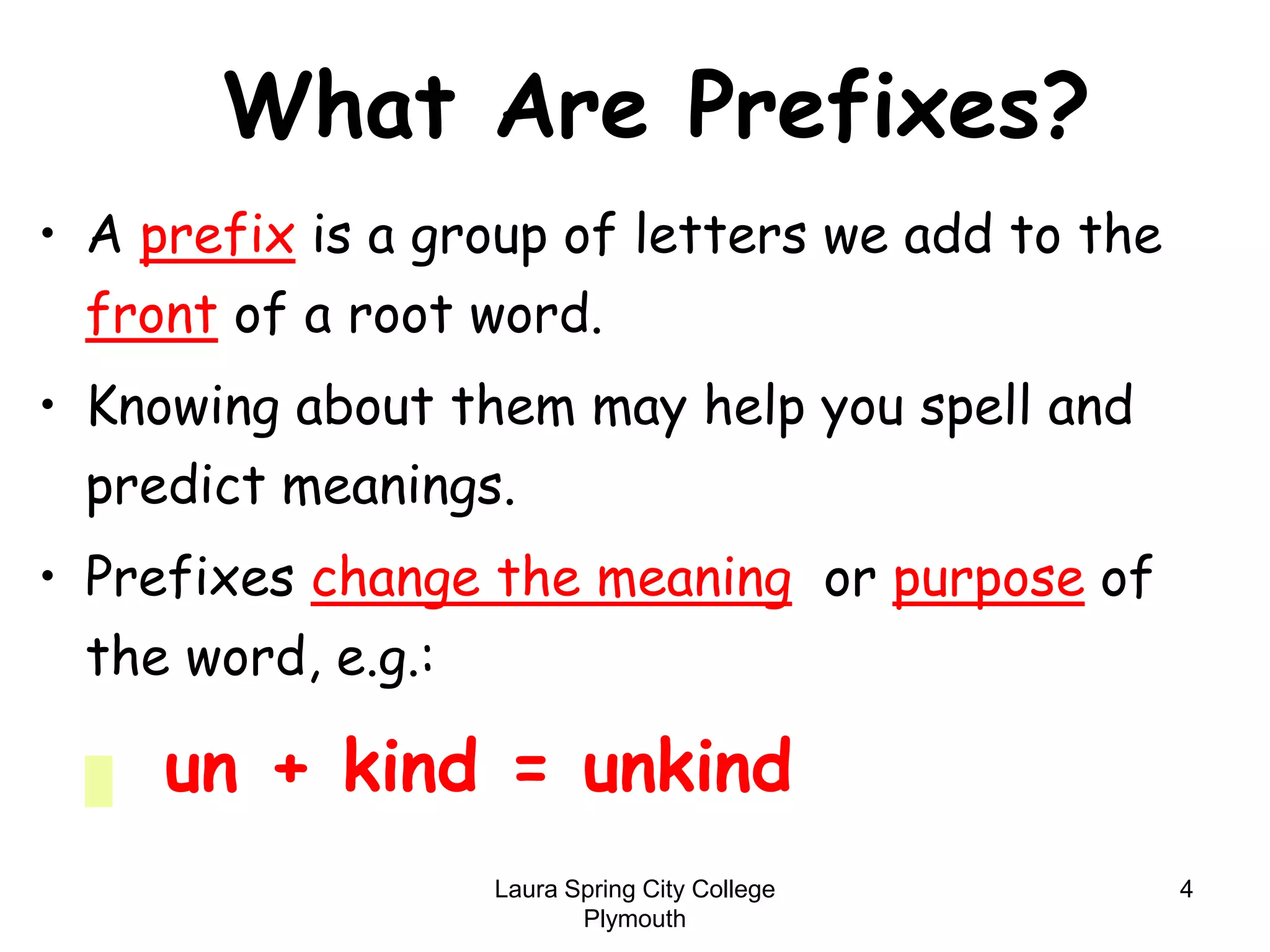 Roots prefixes suffixes | PPTX