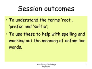 Roots prefixes suffixes | PPTX