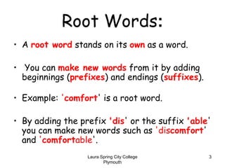 Roots prefixes suffixes | PPTX
