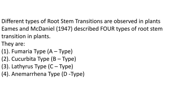 Root stem transition | PPTX